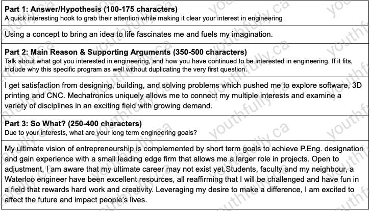 Waterloo Engineering AIF Example & Interview Questions