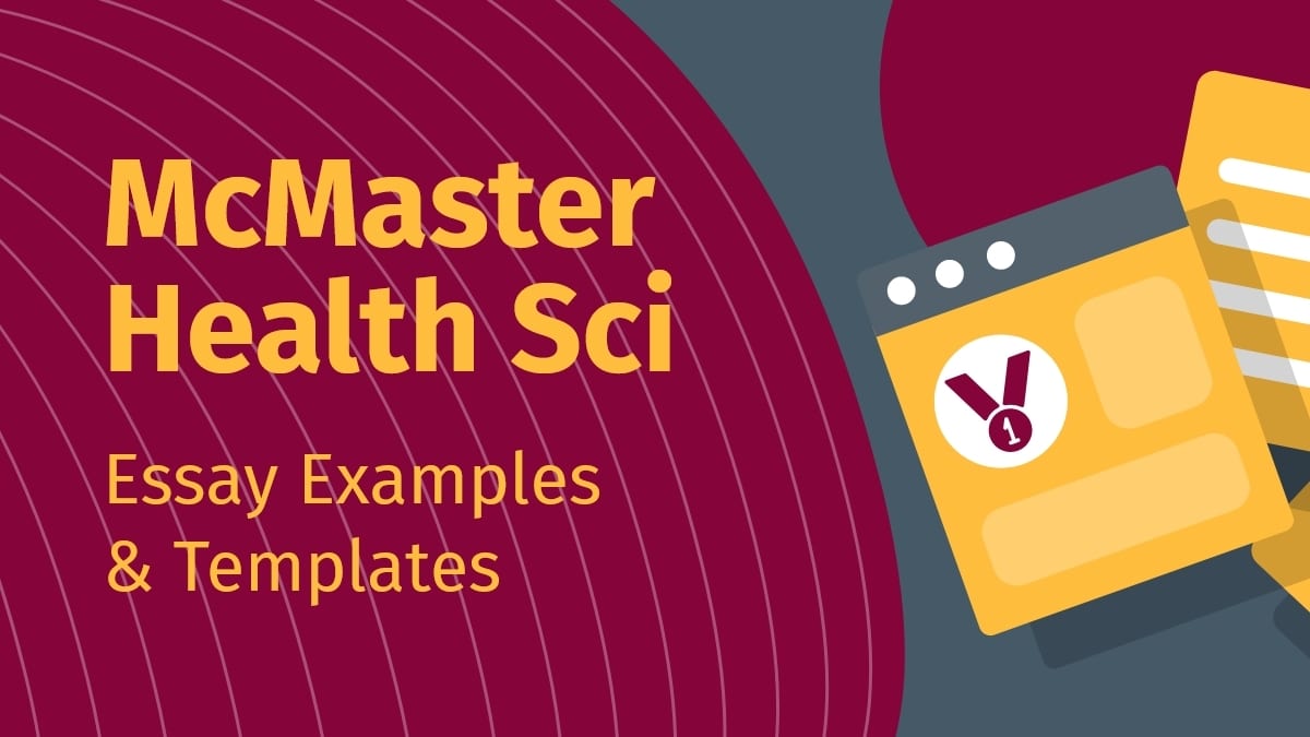 McMaster Health Sciences Supplementary Application Examples 2026