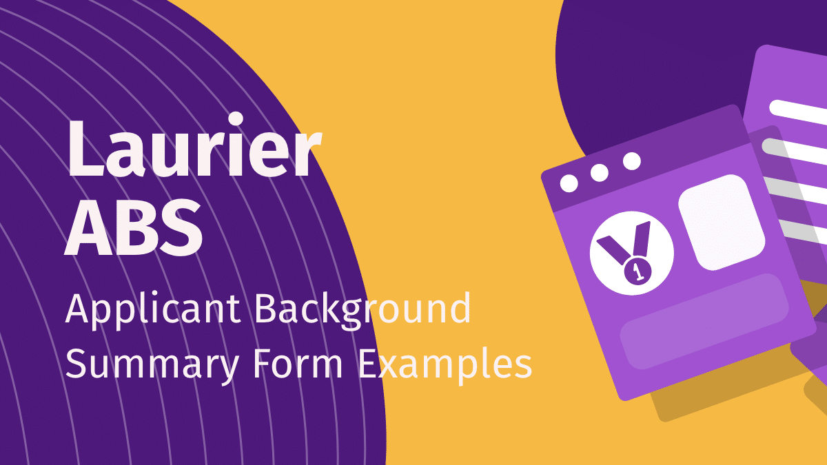 Laurier ABS Form Examples: Supplementary Application Prep